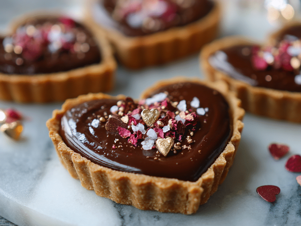 No Bake Chocolate Cream Heart Tart Recipe
