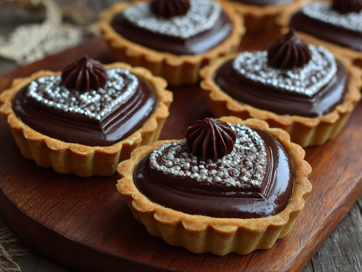 No Bake Chocolate Cream Heart Tart Recipe